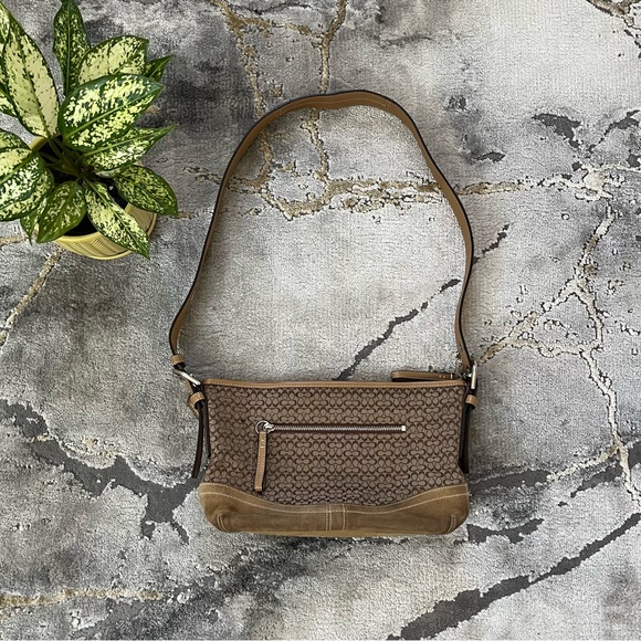 Coach | Bags | Vintage Coach Y2k Brown Monogram Rectangular Crossbody ...